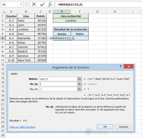 ᐉ Formule Index Equiv Excel | SOS Excel