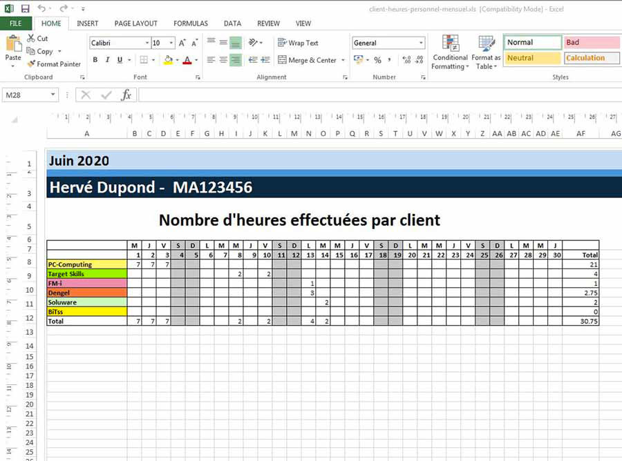 Planning Excel T l charger SOS Excel Planning Excel T l charger SOS Excel